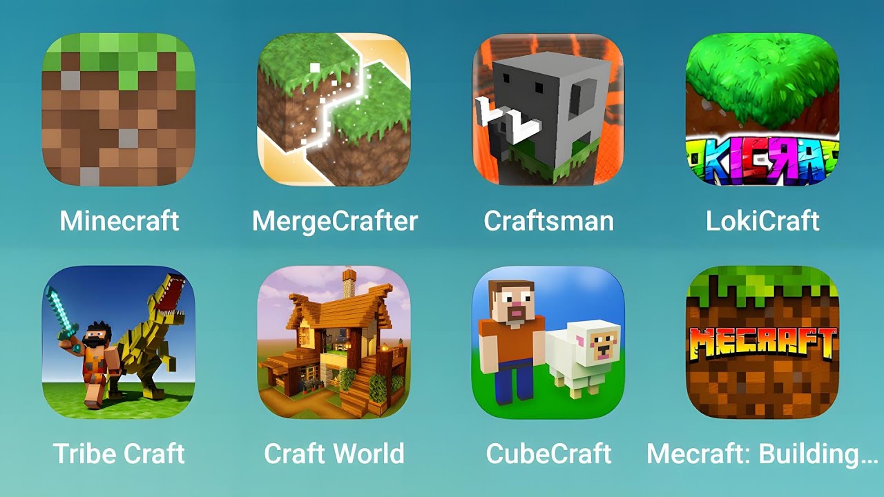 Minecraft, MergeCrafter, Craftsman, Lokicraft, Tribe Craft, Craft World ...