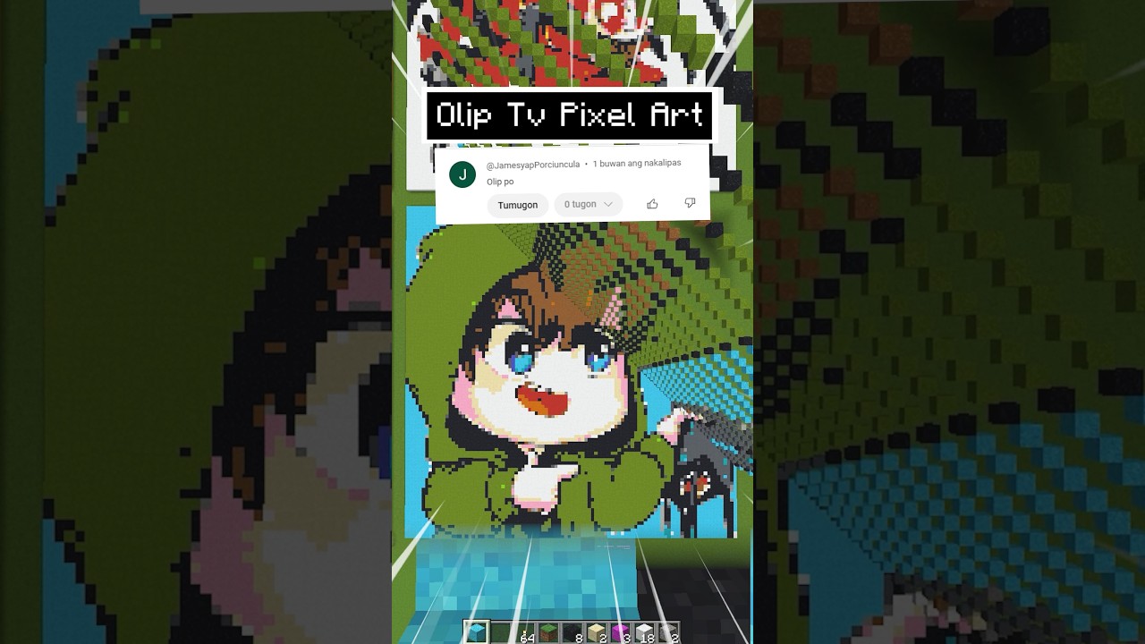 Minecraft Satisfying Olip Tv Pixel Sand Art Fall #shorts #minecraft # ...