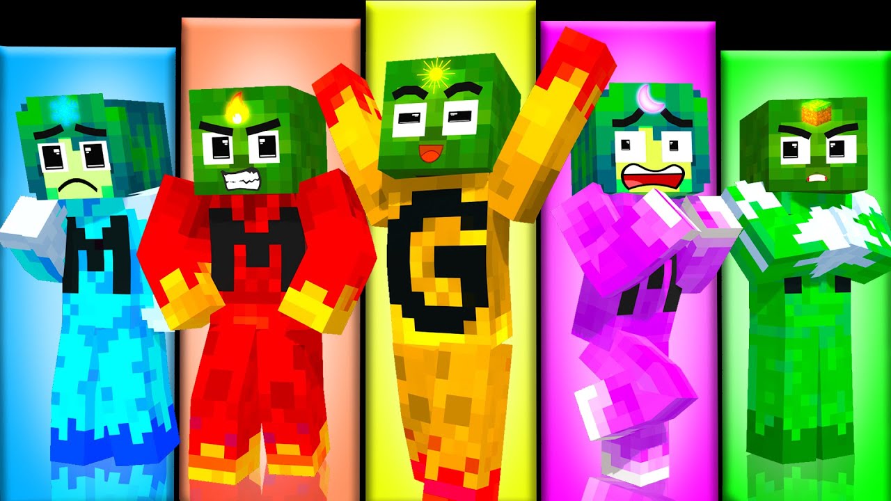 Monster School : Zombie x Squid Game EMOTION ELEMENTAL CHALLENGE ...