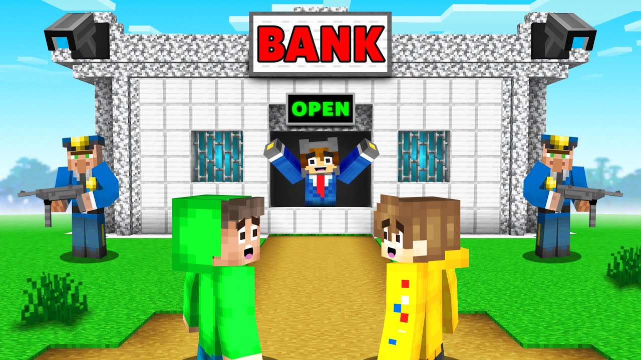My Minecraft Bank Has NEW Customers! (Squid Island) - Minecraft videos
