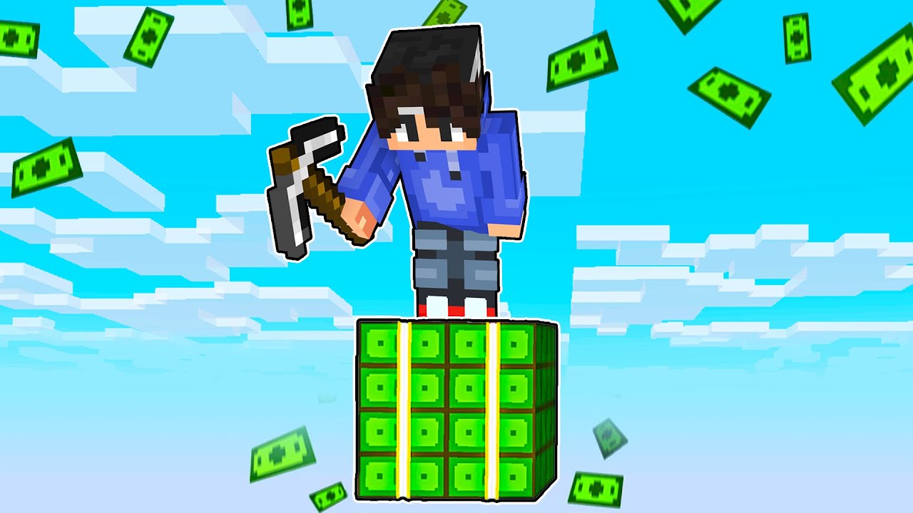 ONE Millionaire BLOCK in Minecraft - Minecraft videos