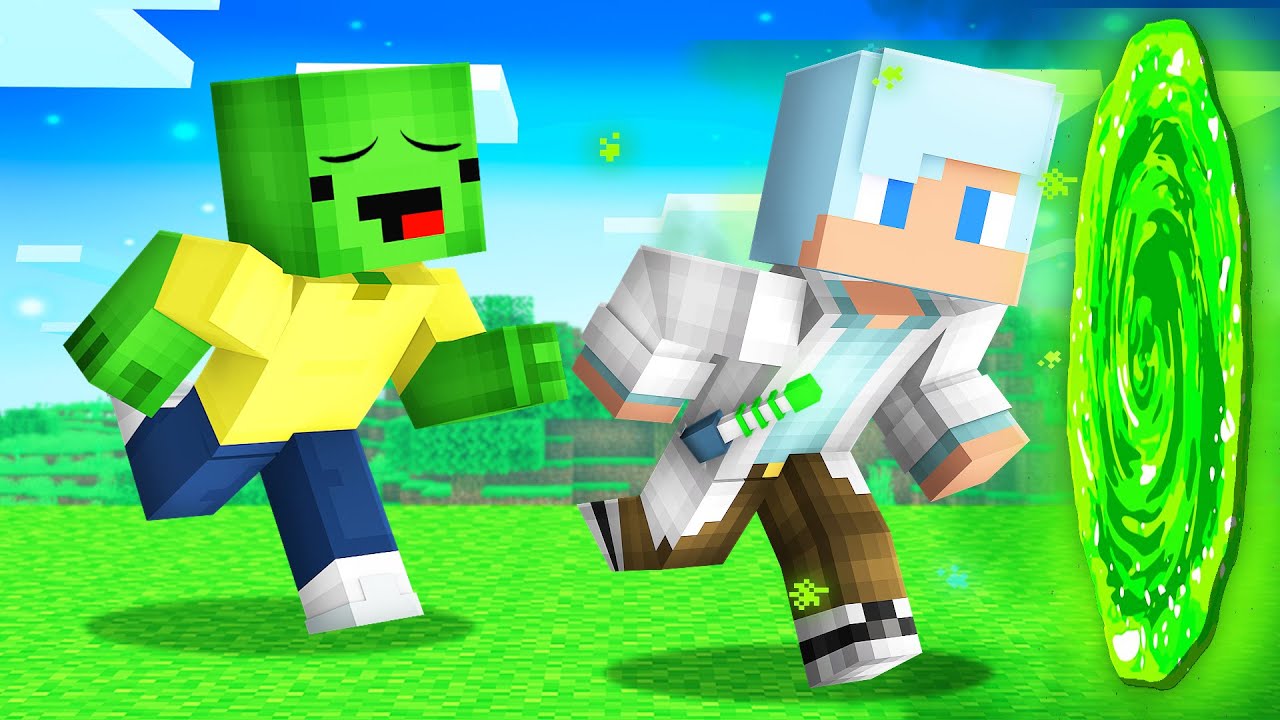 RICK Speedrunner vs MORTY Hunter : JJ vs Mikey in Minecraft Maizen ...
