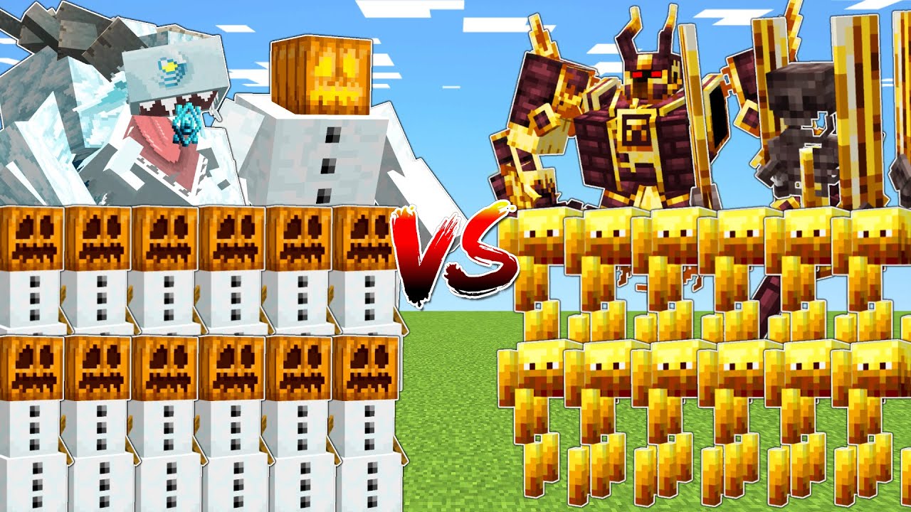 SNOW GOLEMS vs BLAZE ARMY - Minecraft videos