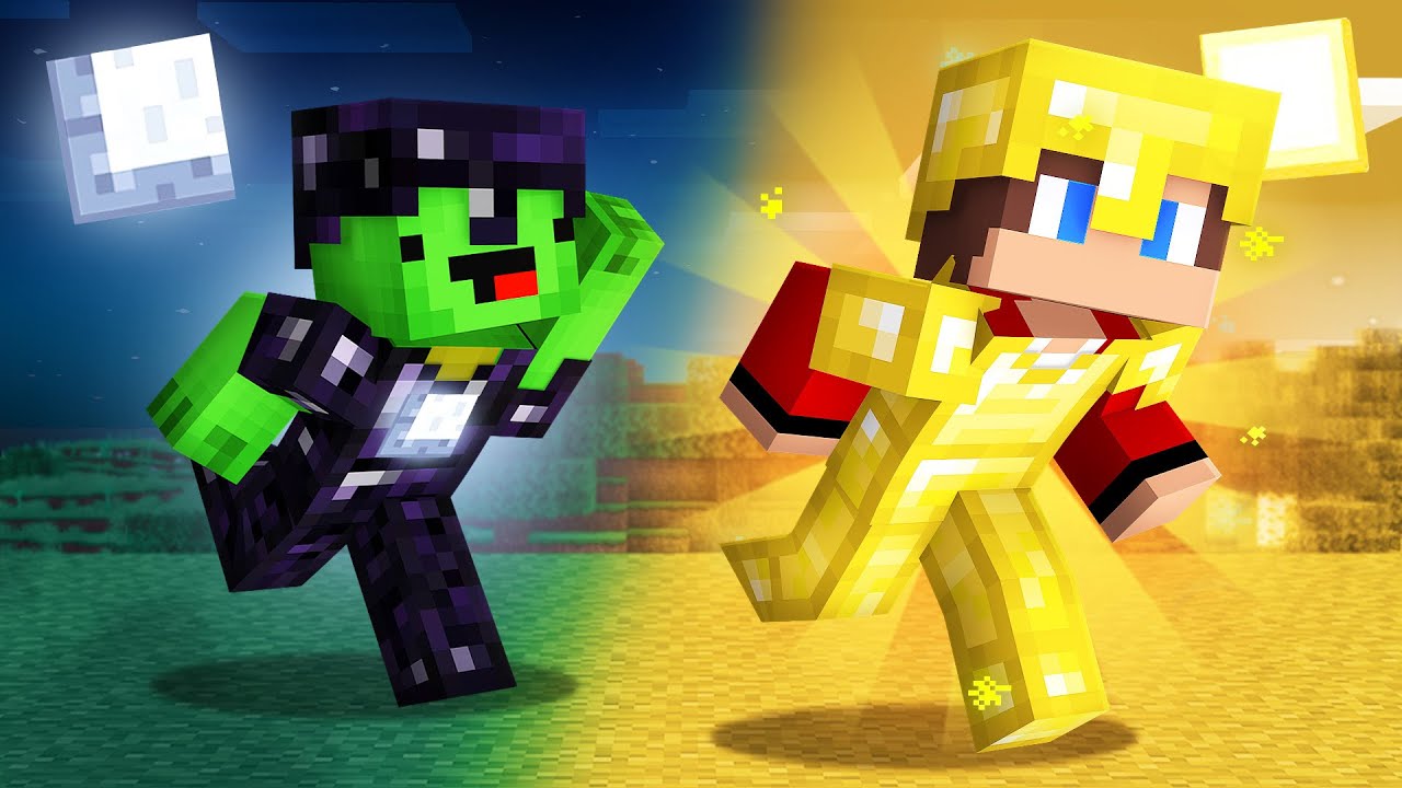SUN ARMOR Speedrunner vs MOON ARMOR Hunter : JJ vs Mikey in Minecraft ...