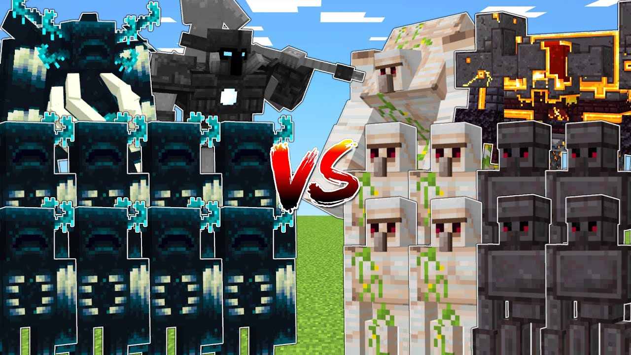 WARDENS vs IRON & NETHERITE ARMY - Minecraft videos