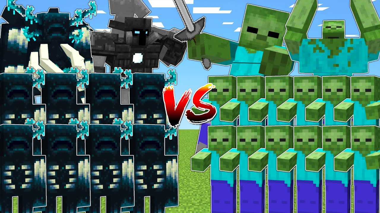 WARDENS vs ZOMBIE ARMY - Minecraft videos