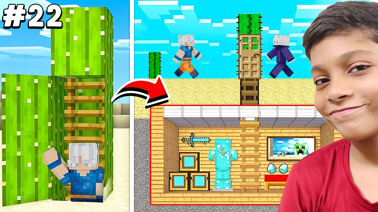 We made a SECRET BASE in our SURVIVAL WORLD | Minecraft Duo Survival ...