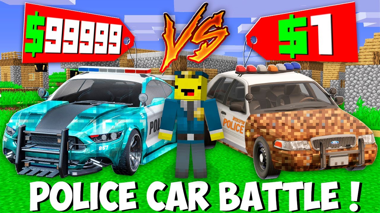What to CHOOSE ? DIAMOND vs DIRT POLICE CAR in Minecraft ! I BECOME A ...