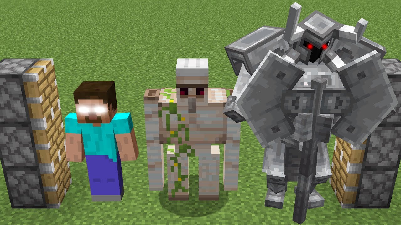 iron golem + HEROBRINE + ferrous wroughtnout in minecraft ...