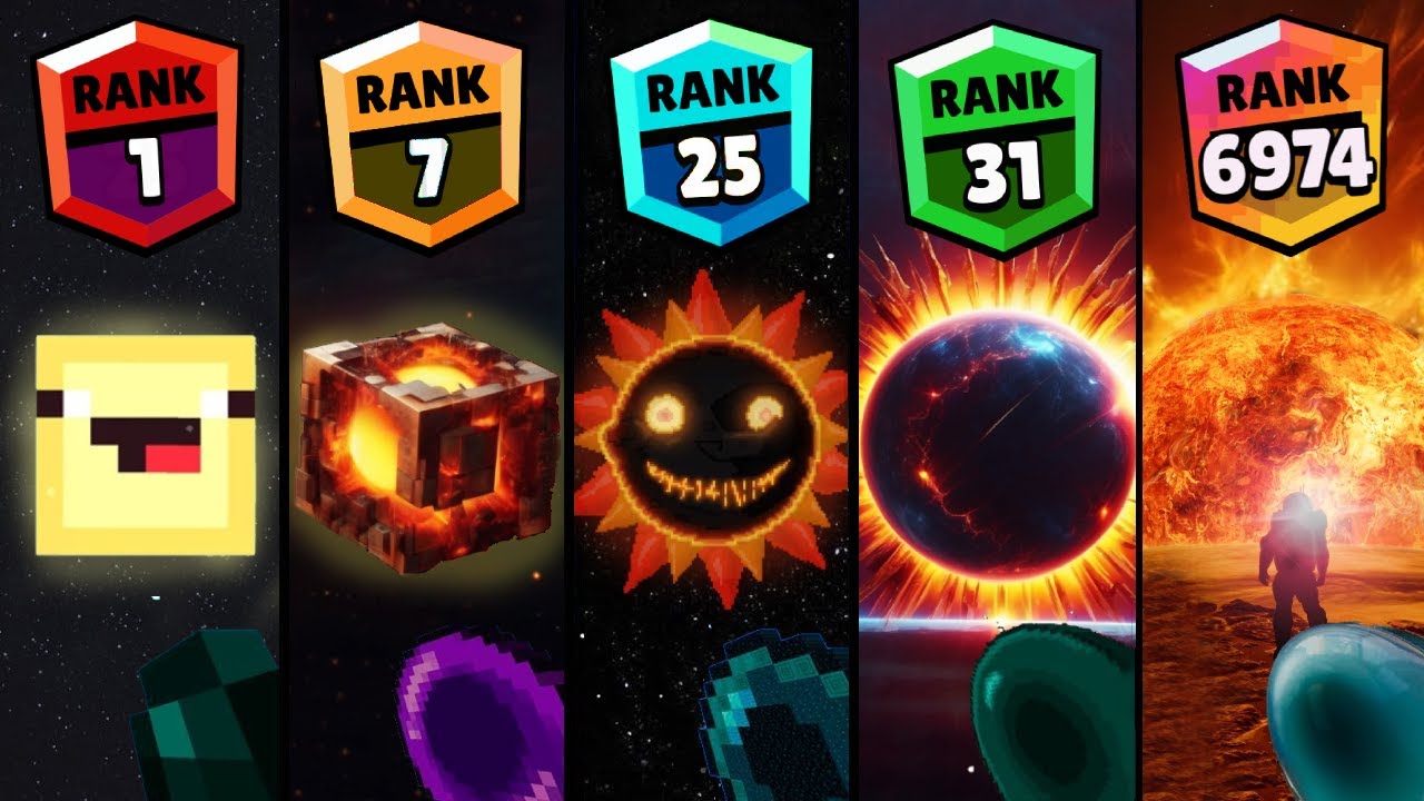 sun with different ranks in Minecraft - Minecraft videos
