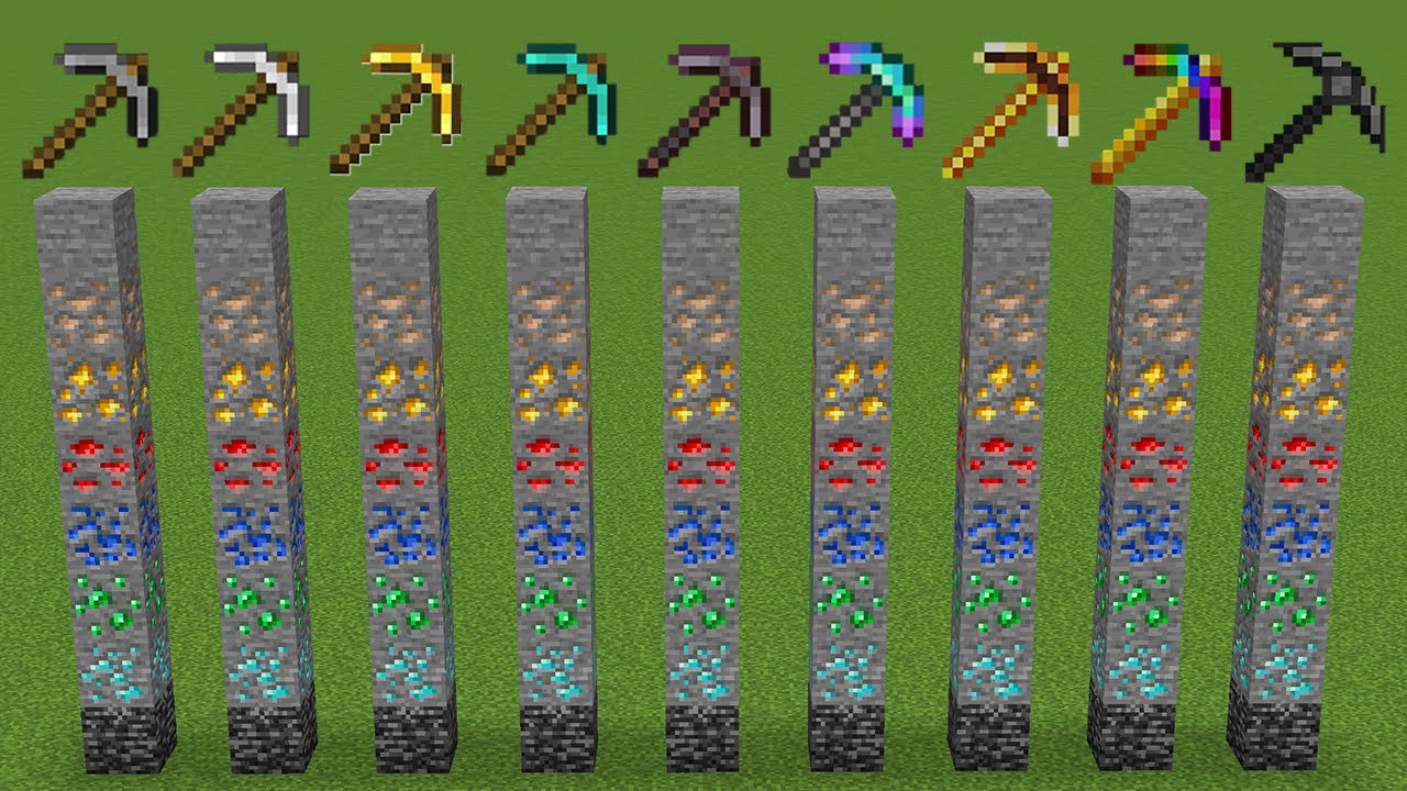 which pickaxe is faster in Minecraft? - Minecraft videos