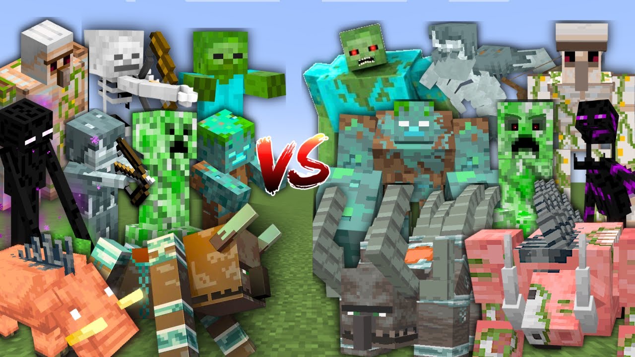 1 NEW MUTANT MOBS vs 100 MOBS in Minecraft Mob Battle - Minecraft videos