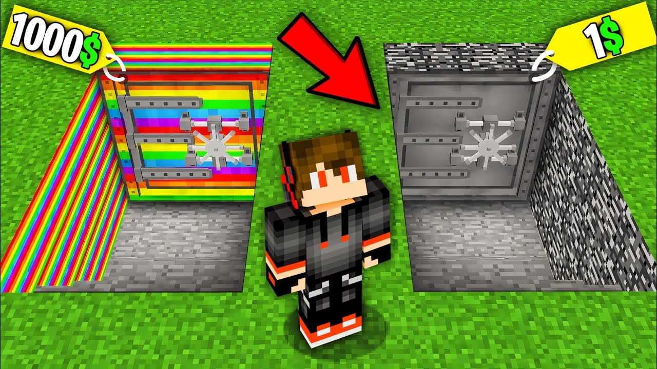 $1 vs $1,000,000 BEDROCK BUNKER IN MINECRAFT - Minecraft videos