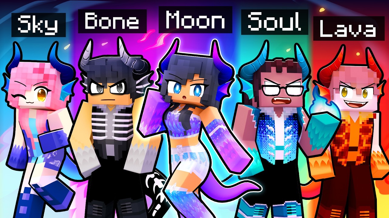 10 FRIENDS on one DRAGON BLOCK in Minecraft! - Minecraft videos