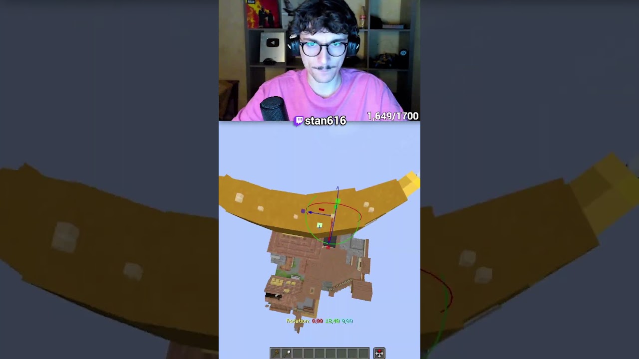 A bottle and a banana #minecraft - Minecraft videos