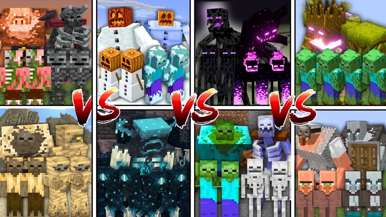 ALL BIOMES vs BIOMES TOURNAMENT in Minecraft Mob Battle - Minecraft videos