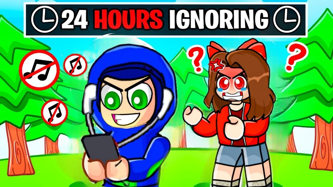 Ayush IGNORED Ekta for 24 Hours in Roblox Snapchat!! - Minecraft videos