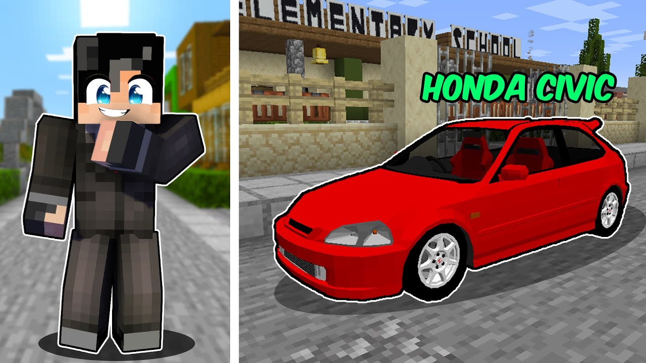 BUYING a SPORTS CAR Honda Civic in Minecraft! - Minecraft videos