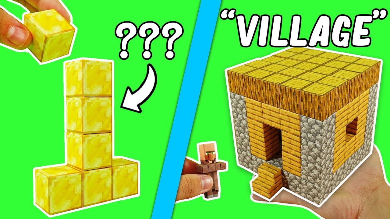 Building YOUR IDEAS With Magnetic Minecraft Blocks - Minecraft videos