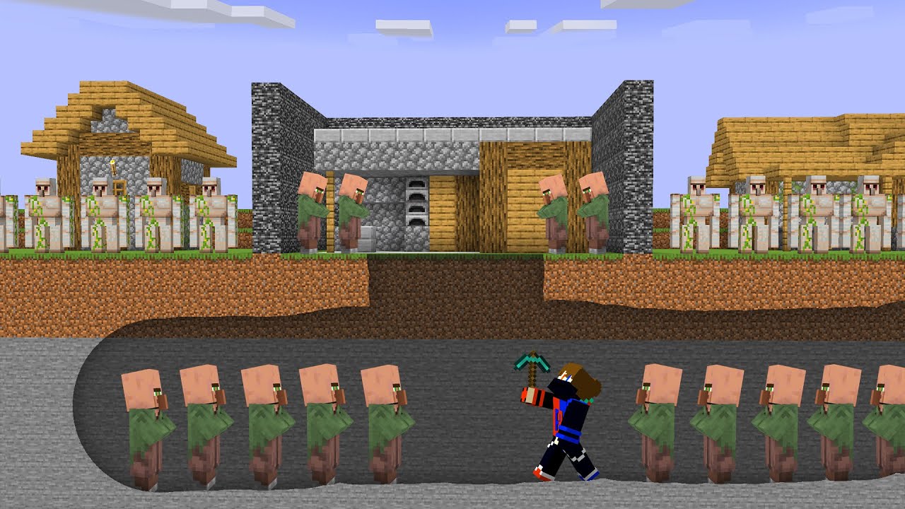 Can I Save Villagers from Golem Prison | Minecraft - Minecraft videos