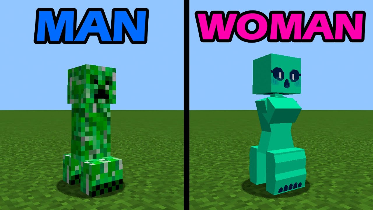 Female characters in minecraft be like - Minecraft videos