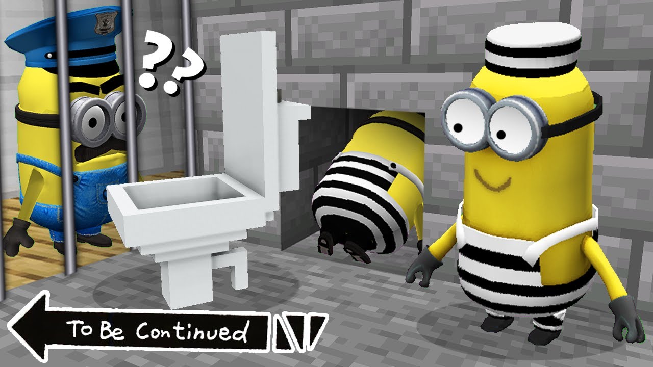 HOW MINIONS ESCAPE FROM PRISON through the TOILET in MINECRAFT ...