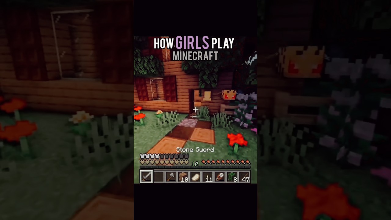 How Boys VS Girls Play Minecraft #minecraft #shorts - Minecraft videos