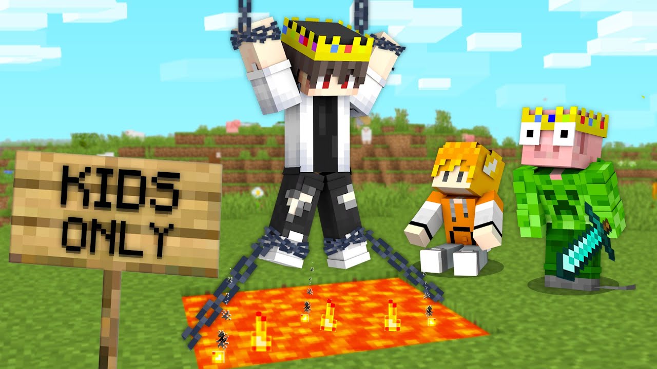 I Got ARRESTED in 'KIDS ONLY' Minecraft Server! - Minecraft videos