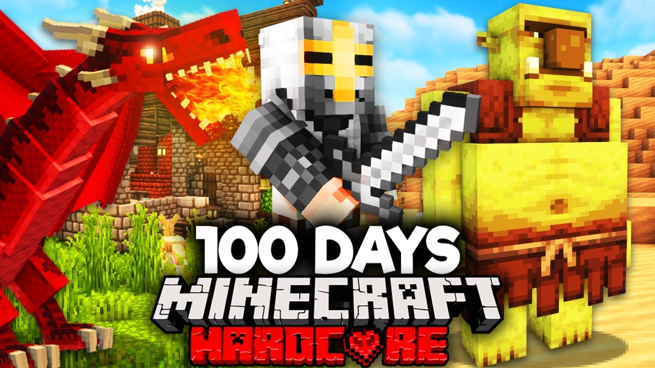 I Survived 100 Days In MEDIEVAL MINECRAFT Hardcore! - Minecraft videos