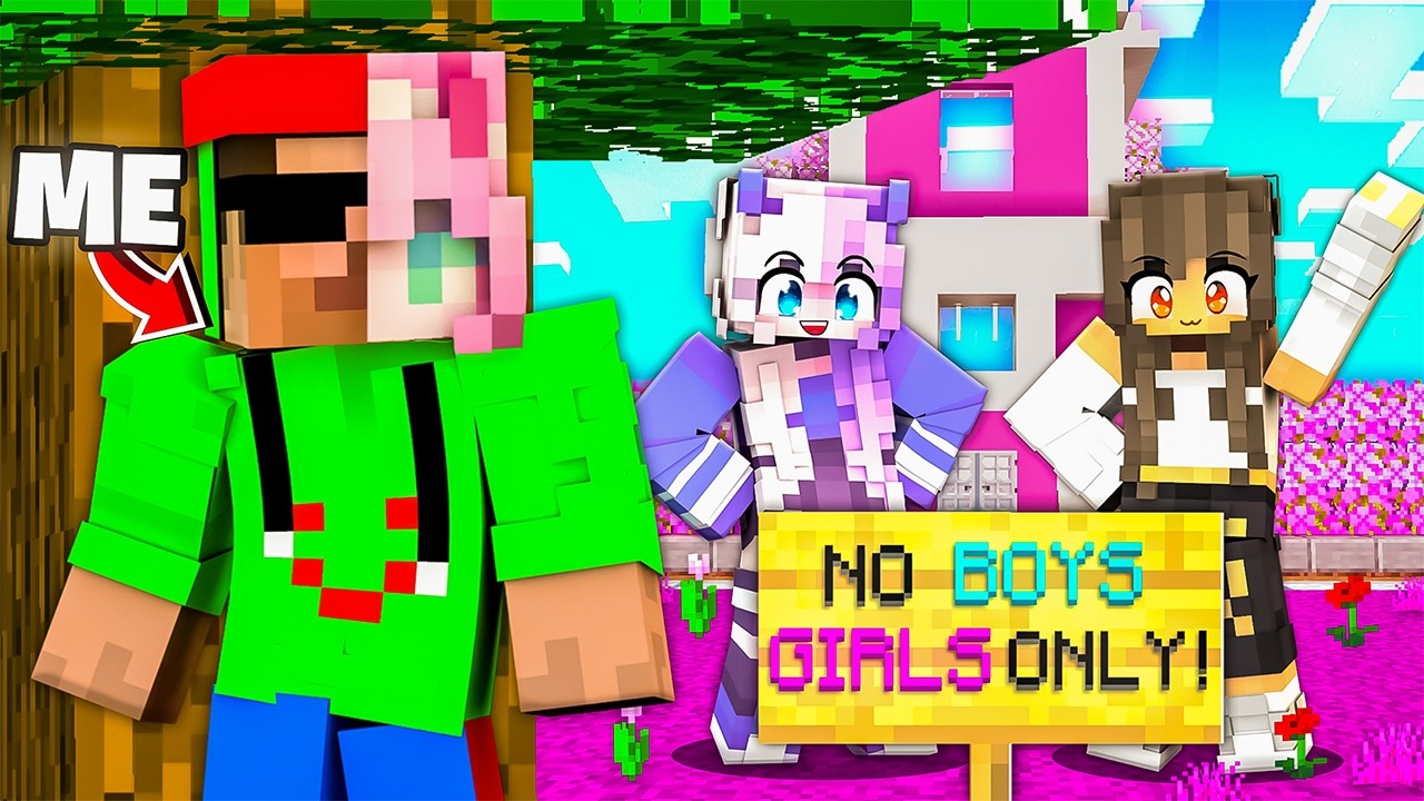 I Went UNDERCOVER on 'GIRLS ONLY' Server in Minecraft! - Minecraft videos