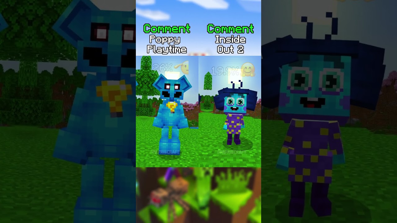 INSIDE OUT 2 vs SMILING CRITTERS in MINECRAFT #minecraft #insideout ...