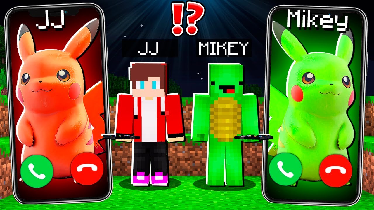 JJ Creepy PIKACHU vs Mikey PIKACHU CALLING to MIKEY and JJ at 3am ...