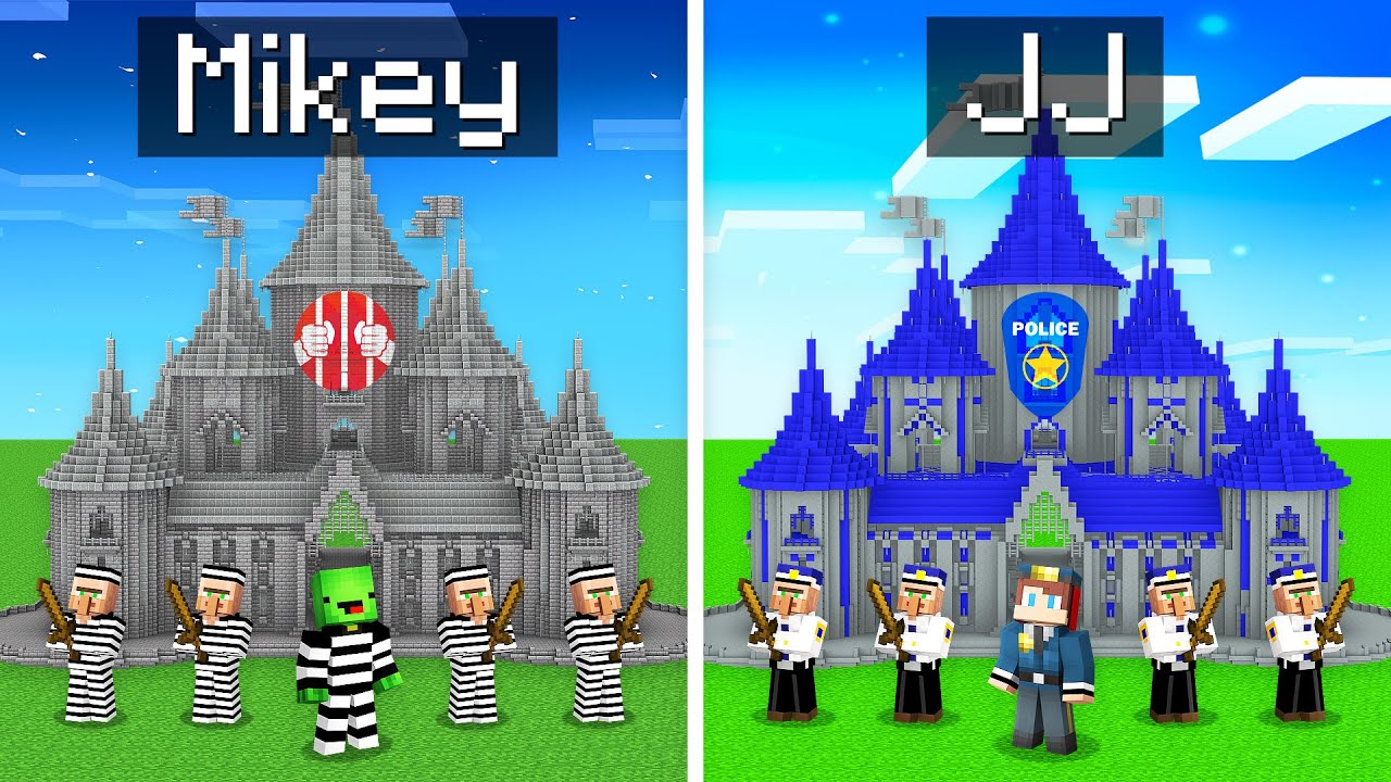 JJ POLICE vs Mikey CRIMINAL Kingdom in Minecraft - Maizen - Minecraft videos