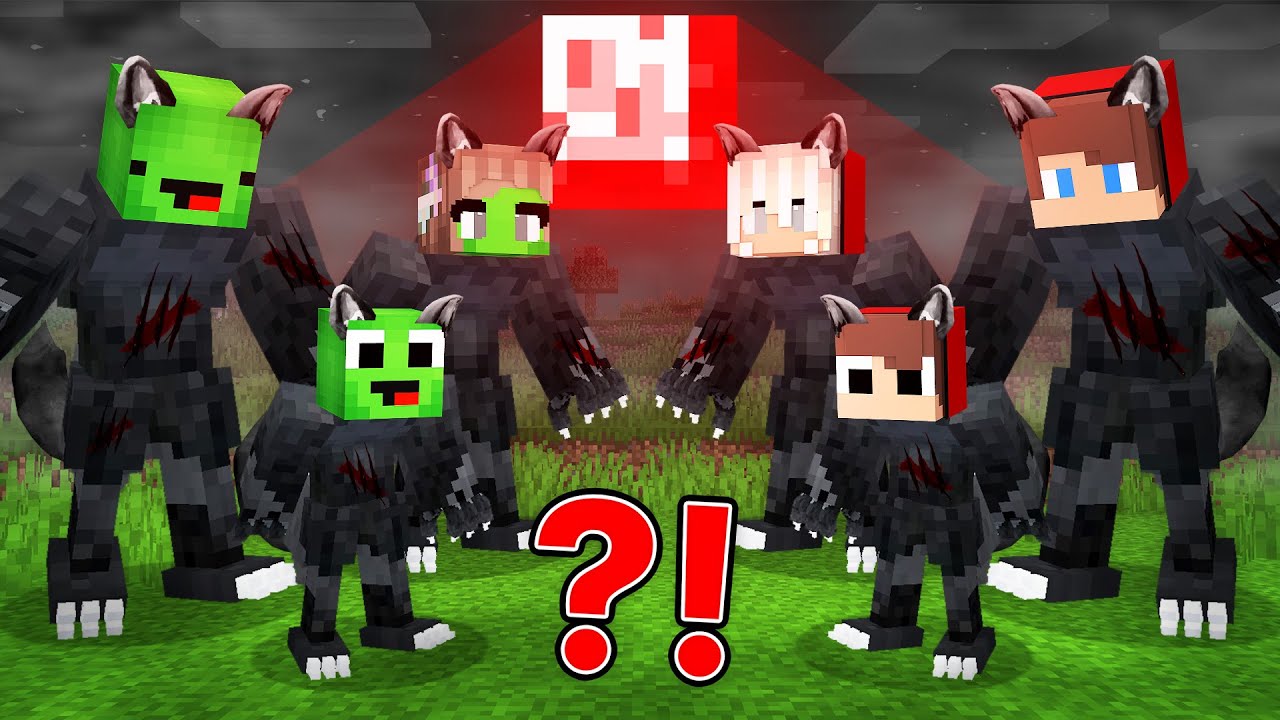 JJ and Mikey Family Morph into WEREWOLF - Maizen Minecraft Animation - Minecraft videos