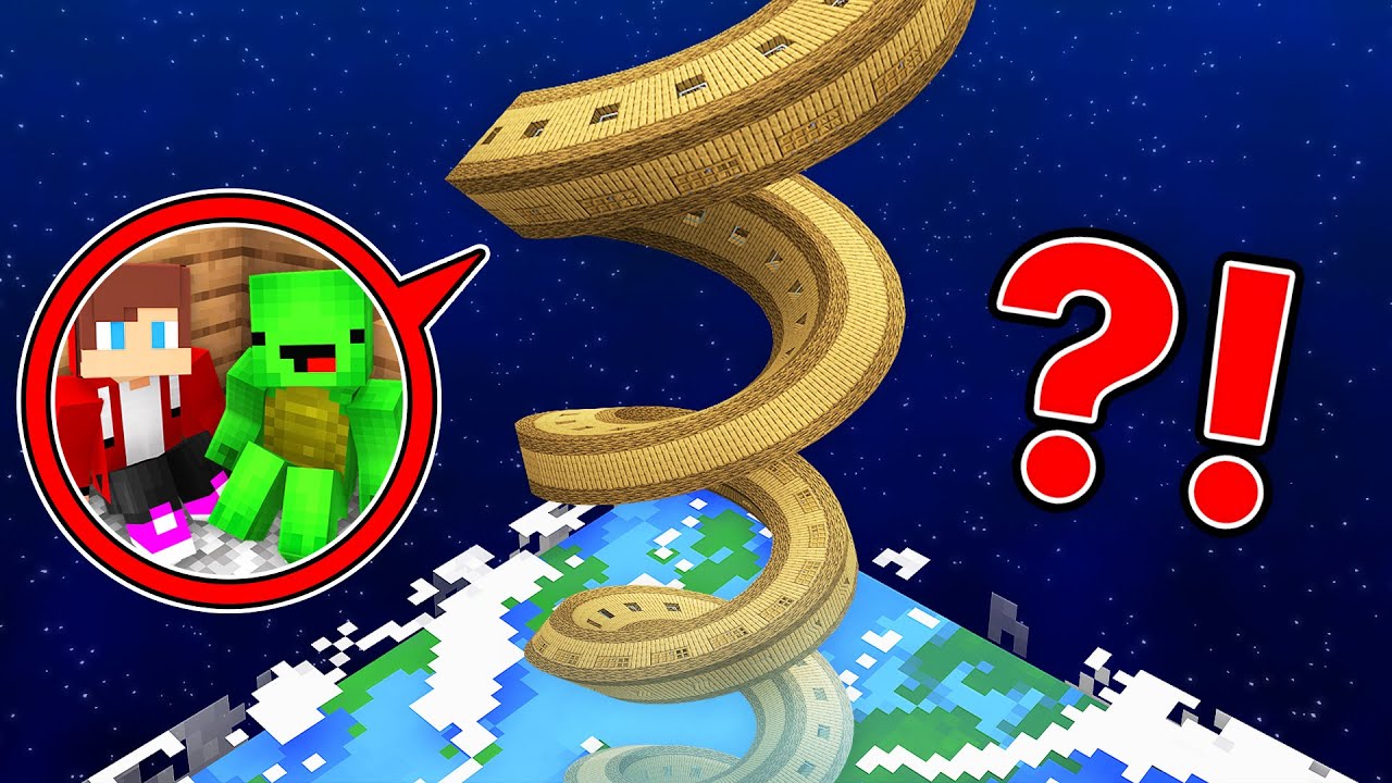 JJ and Mikey Found The TALLEST SPIRAL HOUSE in Minecraft Maizen! - Minecraft videos