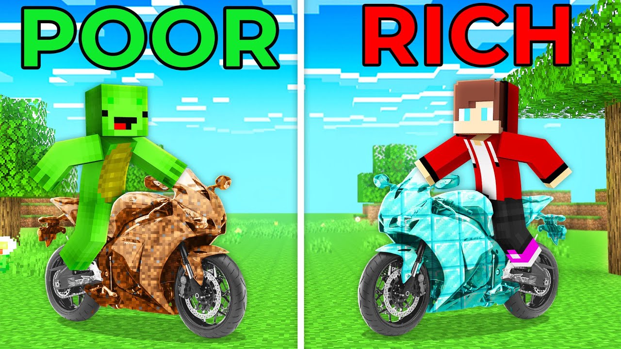 JJ's BIKE vs Mikey's BIKE : NOOB vs PRO Build Battle in Minecraft ...