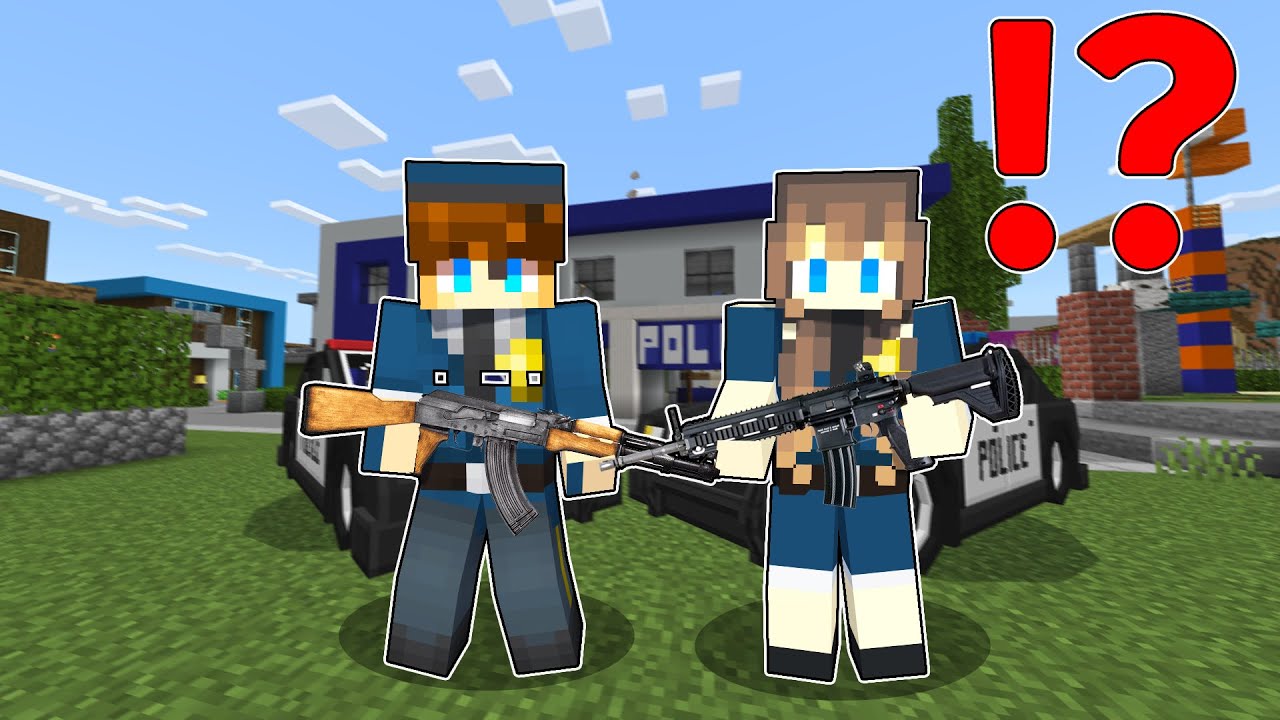 Micole and Olip became a Helpful POLICE OFFICER in Minecraft! (Tagalog ...
