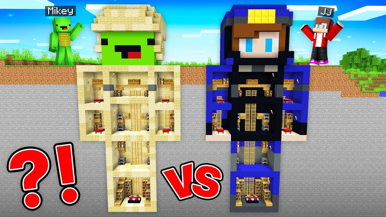 Mikey Military vs JJ FBI Underground House in Minecraft (Maizen) - Minecraft videos