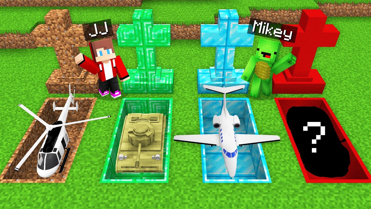 Mikey and JJ Found Buried Vehicle in Minecraft (Maizen) - Minecraft videos