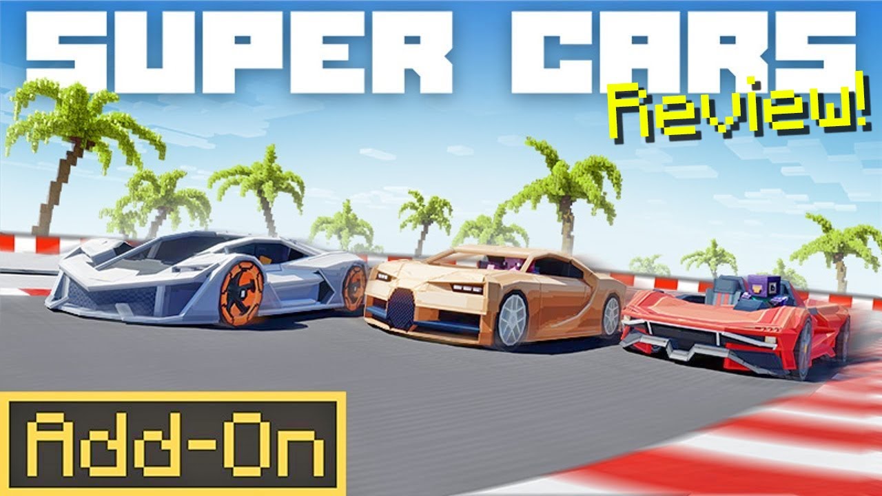 Minecraft Bedrock SUPER CARS ADDON Review: 12 New Super Cars ...