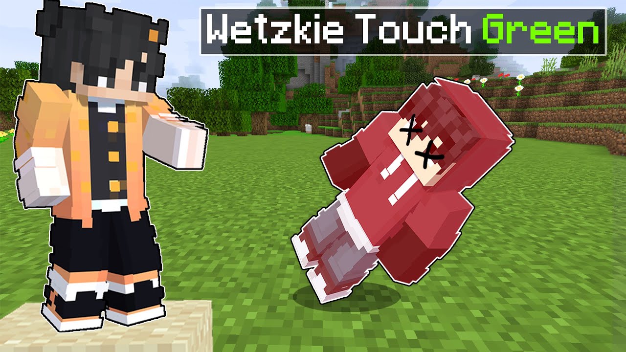 Minecraft But We CAN'T TOUCH COLOR GREEN (tagalog) - Minecraft videos