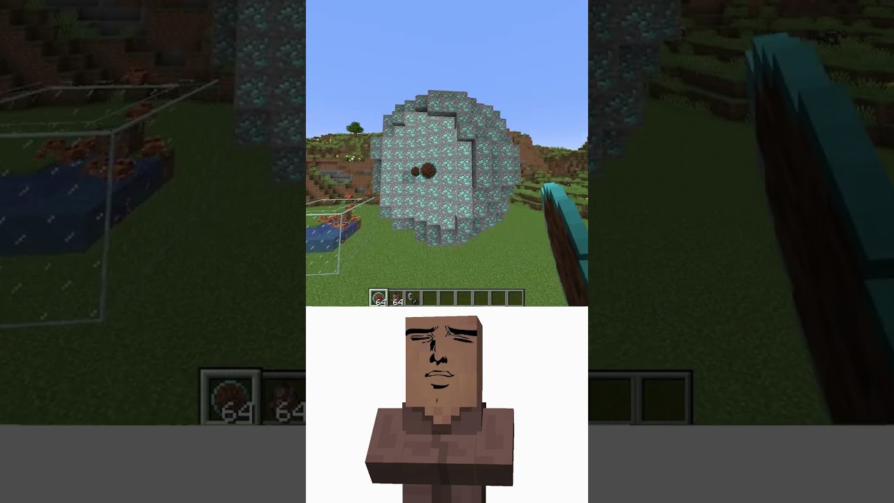 Minecraft Hole Filler Mod Oi Oi Oi Villager Reaction Meme #shorts # ...