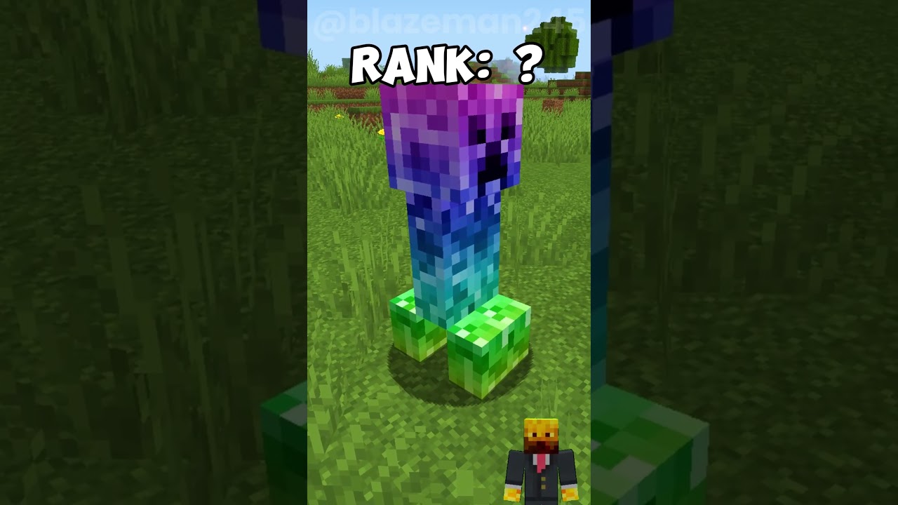 Minecraft Rare Creepers EXPLOSIONS rate from 1 to 10 - Minecraft videos
