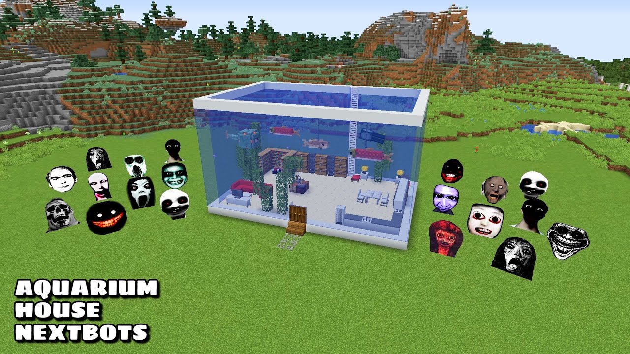 SURVIVAL AQUARIUM HOUSE WITH 100 NEXTBOTS in Minecraft - Gameplay ...