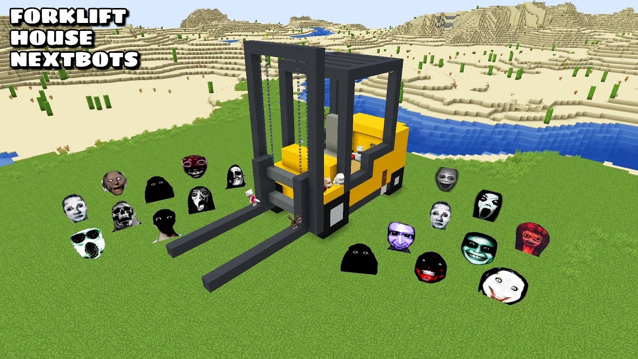 SURVIVAL FORKLIFT HOUSE WITH 100 NEXTBOTS in Minecraft - Gameplay ...