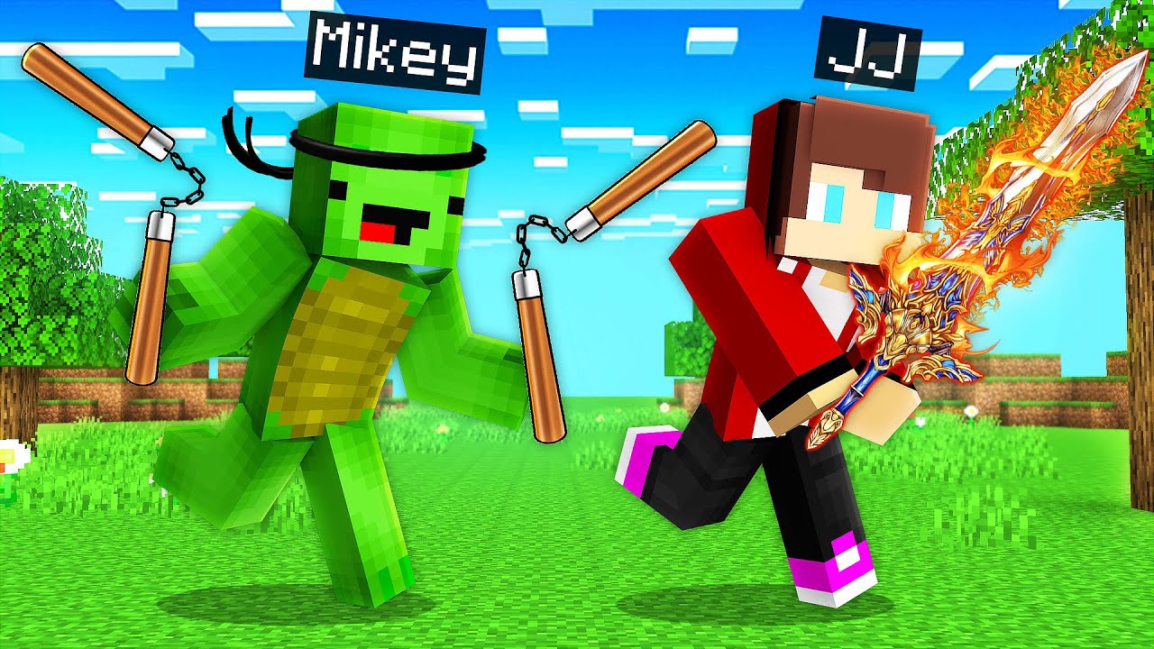 Speedrunner EXCALIBUR Sword vs Hunter NUNCHACU : JJ vs Mikey in Minecraft Maizen! - Minecraft videos
