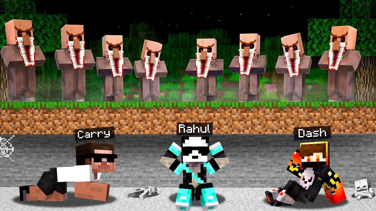 We Escape from SCARY VILLAGERS ARMY Apocalypse in Minecraft - Minecraft ...