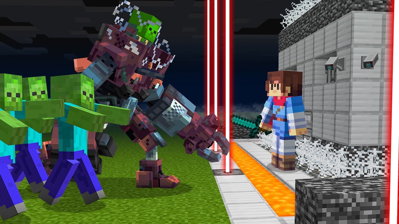 Zombie Apocalypse vs Security House in Minecraft - Minecraft videos