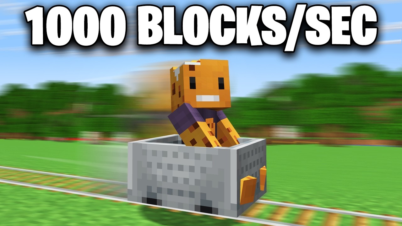 minecarts are 1000x faster now in minecraft - Minecraft videos