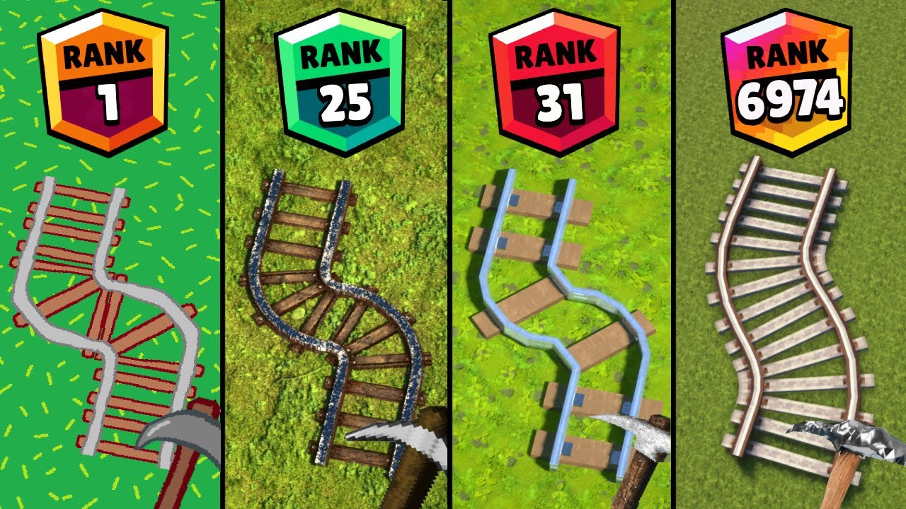 minecraft rails with different ranks be like - Minecraft videos